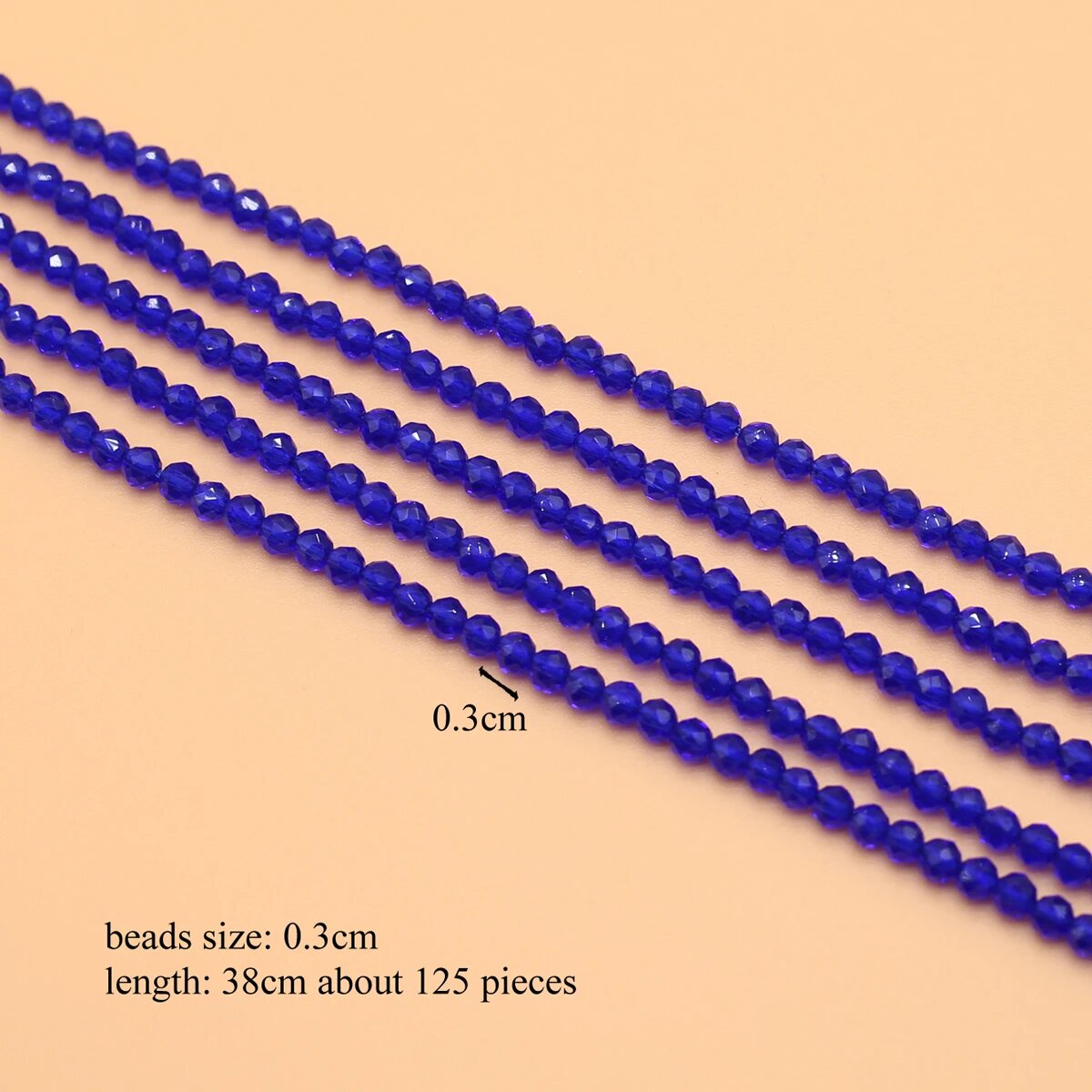 Бусины из темно-синего шпинеля Фиолетовый, 2mm, Синий