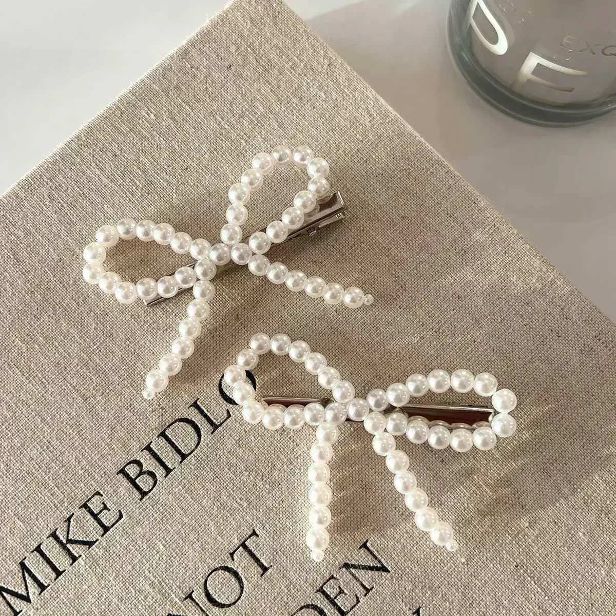 Жемчужные заколки для волос, 2 шт, Белый