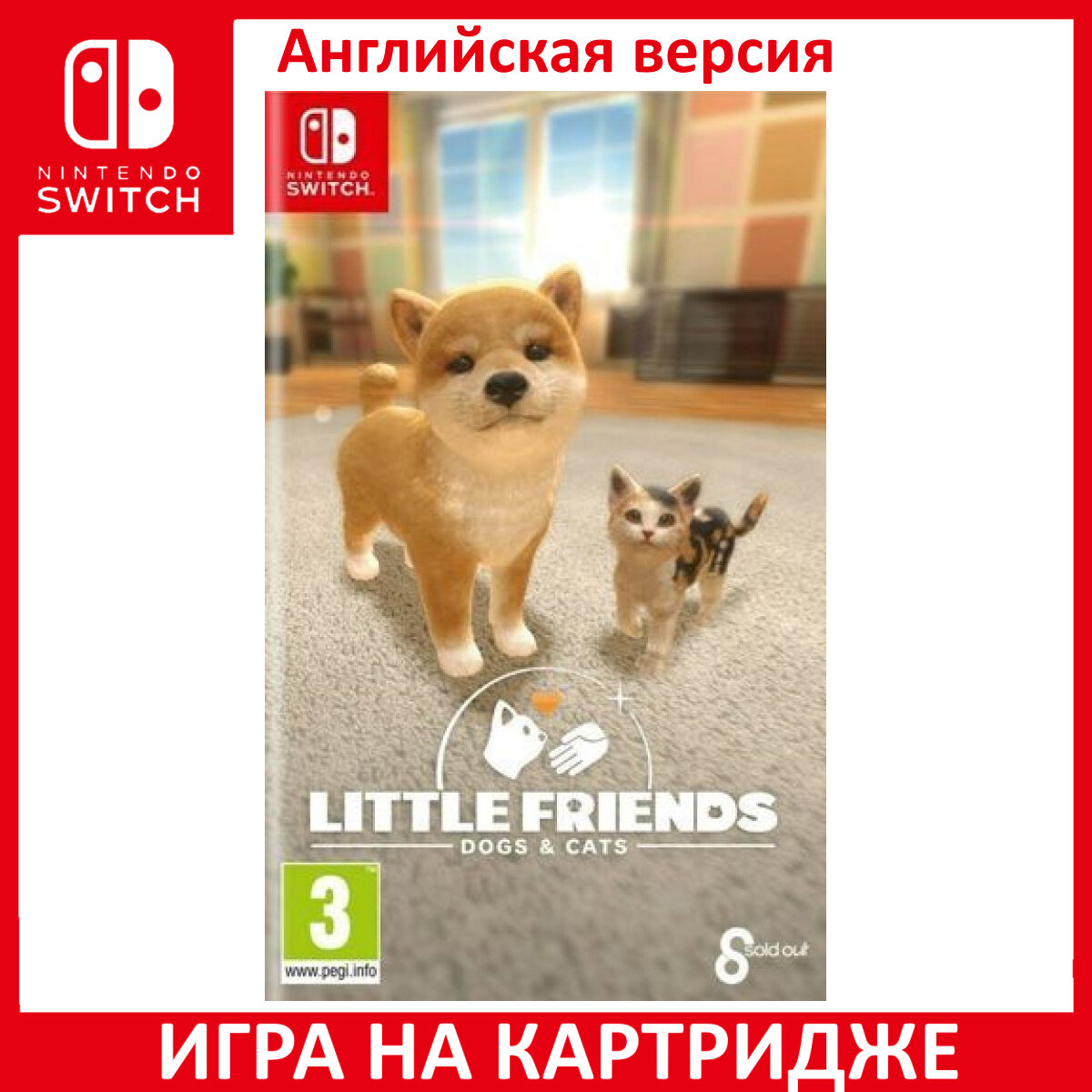 Игра Little Friends: Dogs and Cats Switch Английский язык Картридж на Nintendo Switch