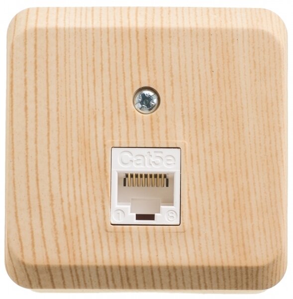 Systeme Electric Этюд наружная Сосна Розетка компьютерная RJ45 KOMA-001D