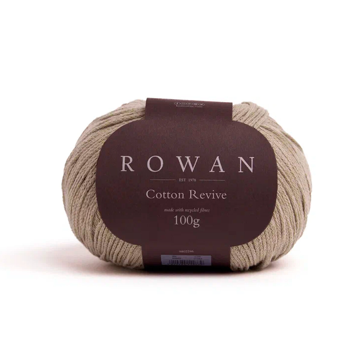Cotton Revive /Коттон Ривайв/ пряжа Rowan, 9802246 (007, wash (старое русло), хаки, New!)
