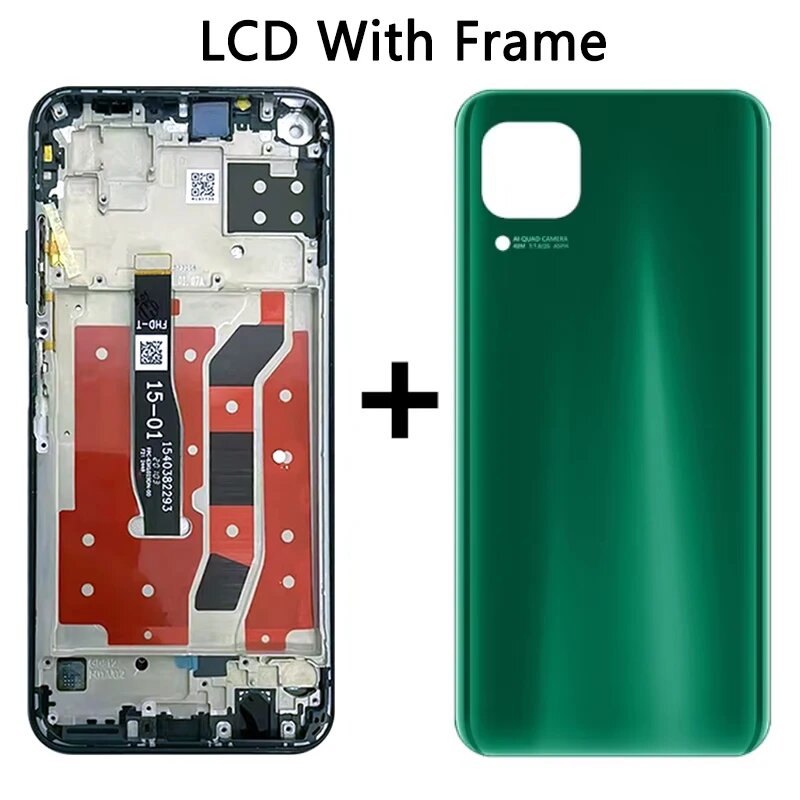 6,4-дюймовый новый дисплей nova 7i для Huawei P40 Lite JNY-LX1 JNY-L21A, дигитайзер сенсорного ЖК-экрана в сборе для Nova 6 SE, ЖК-экран Frame Green Cover