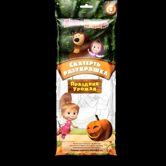 Скатерть-раскраска Маша и медведь Праздник урожая 1100*1200