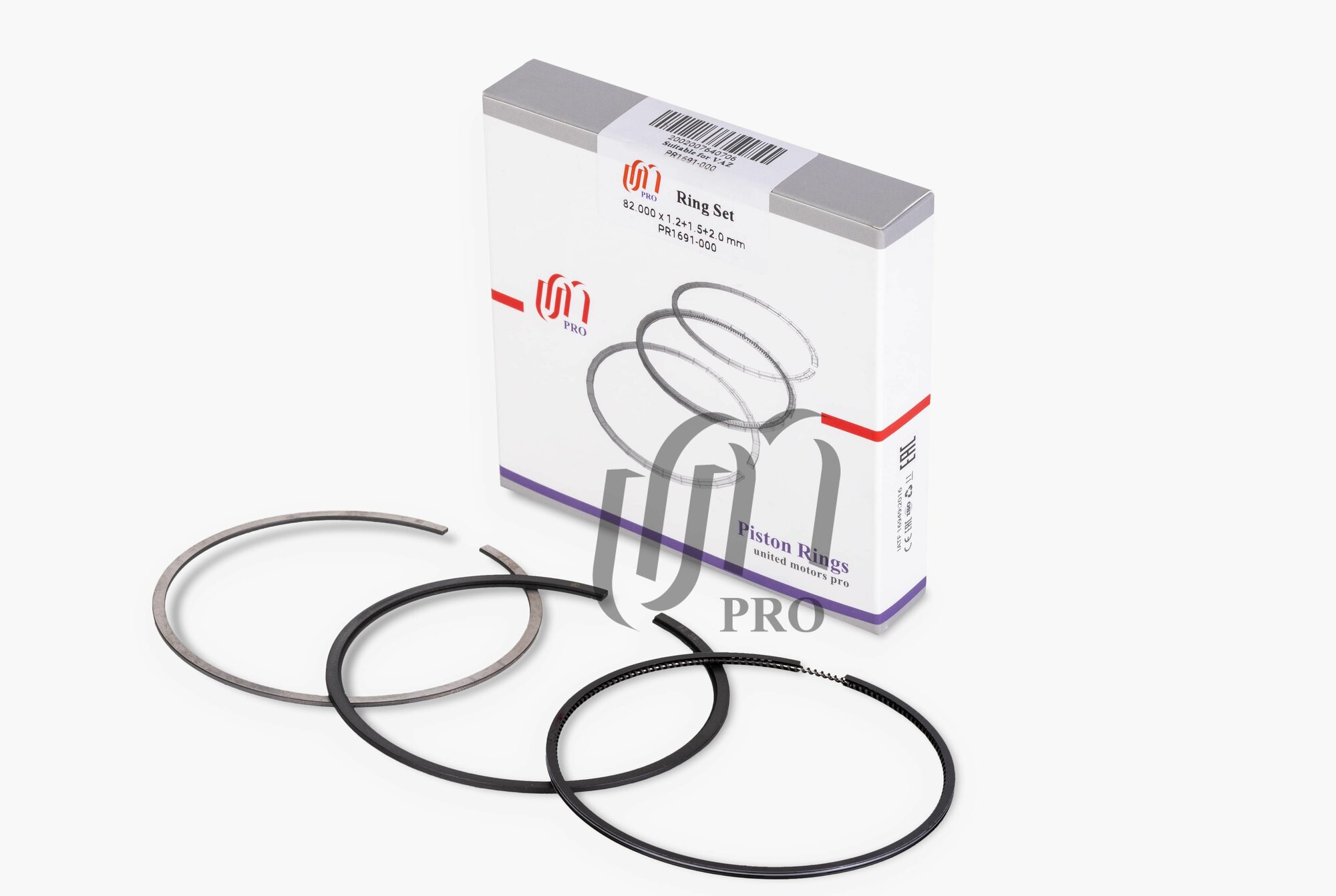 Кольца поршневые STD ВАЗ-21126 d82.0 STD 1.2-1.5-2.0 на 1 цил. UM