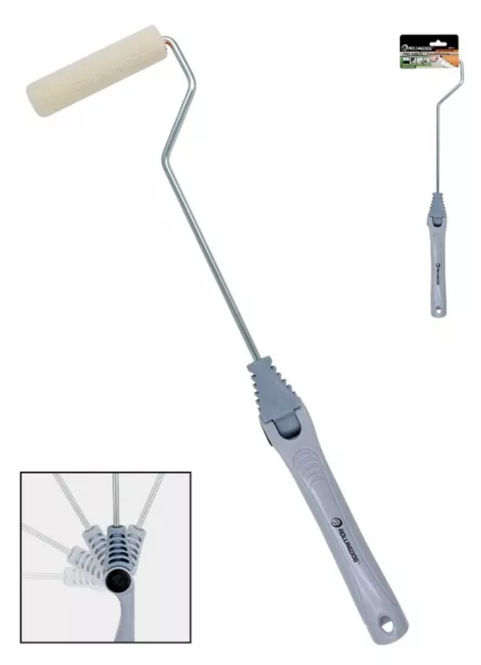 Валик малярный Rollingdog / Роллингдог HI-SHEEN с поворотным бюгелем из полиэстера, ворс 5мм, диаметр 15мм, длина 100мм / ручной инструмент