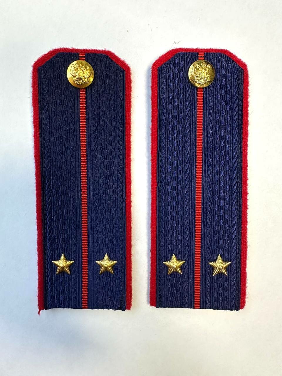 Погоны Следственный комитет темно-синие Картон Звание Лейтенант 14х5см