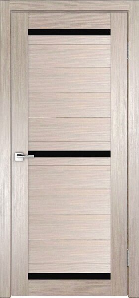 Межкомнатная Дверь Verda Z-4 Лиственница Кремовая со Стеклом Лакобель Чёрный 2000х900мм (Полотно 1шт) / Верда.