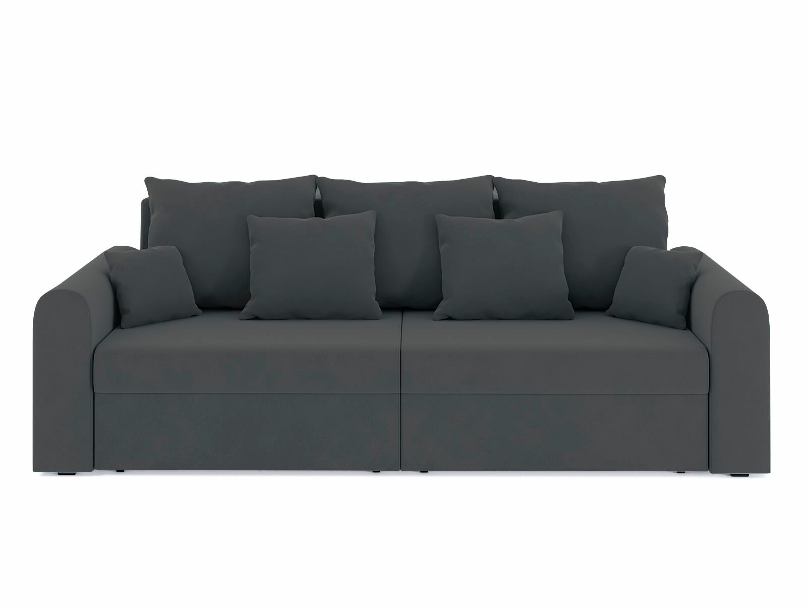 Диван-кровать Мэдисон, еврокнижка-трансформер, велюр Зара Грей 18, ящик для белья