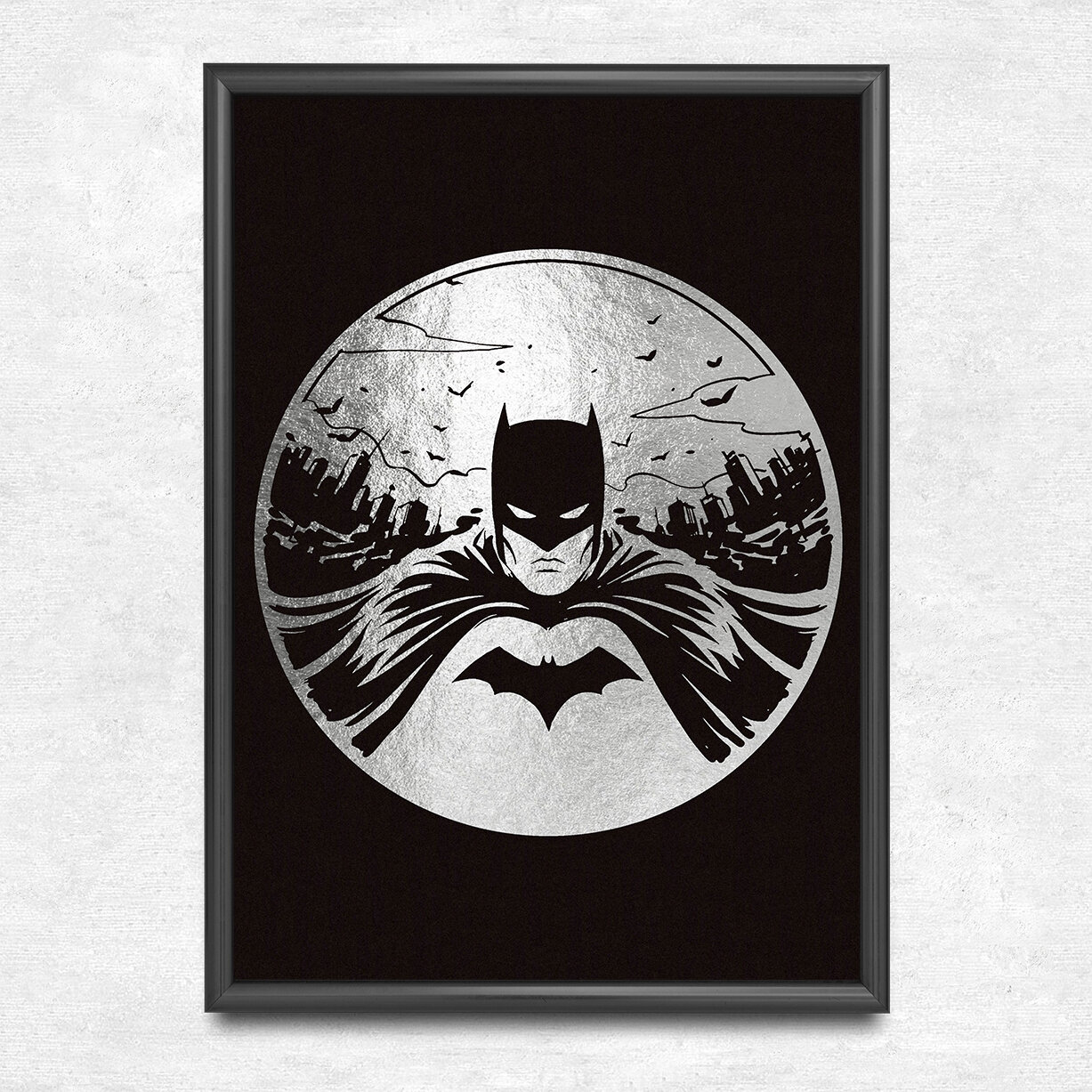 Постер на стену Бэтмен / плакат интерьерный Batman. Бетмен. Темный рыцарь. Супергерой