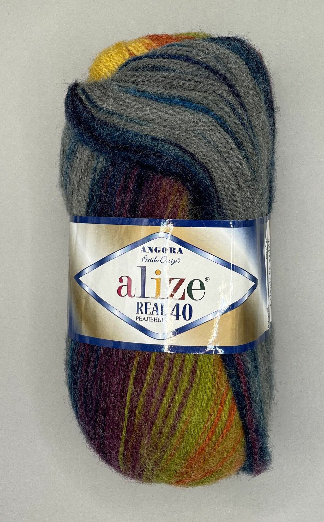 Два мотка пряжи Alize ANGORA REAL 40 BATIK , цв.6536,40% ангора,60% акрил ,100 г-480 м ,2шт.