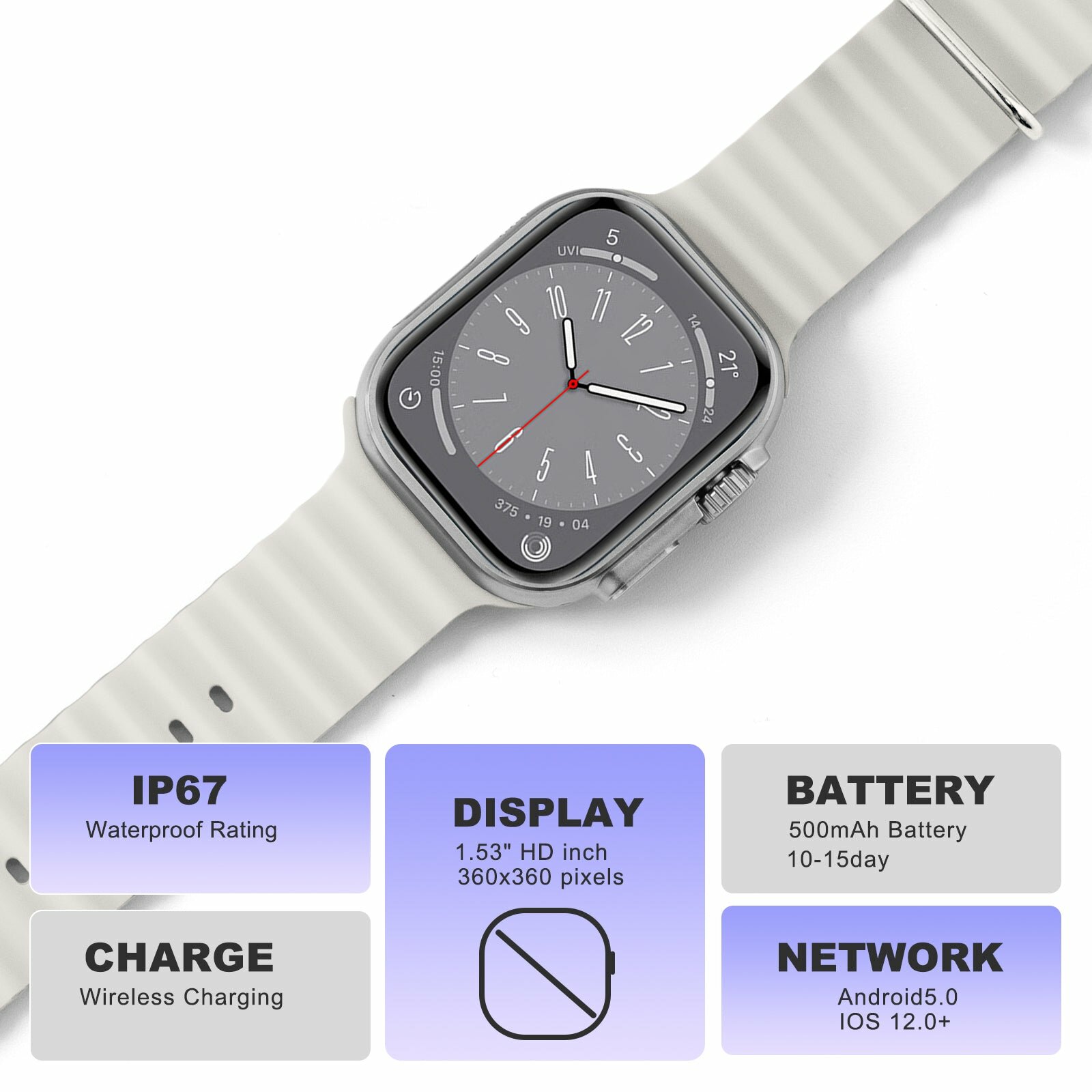 Фитнес-смарт-часы JUYU GS Ultra 5G с 49-миллиметровым корпусом watch ultra Titanium