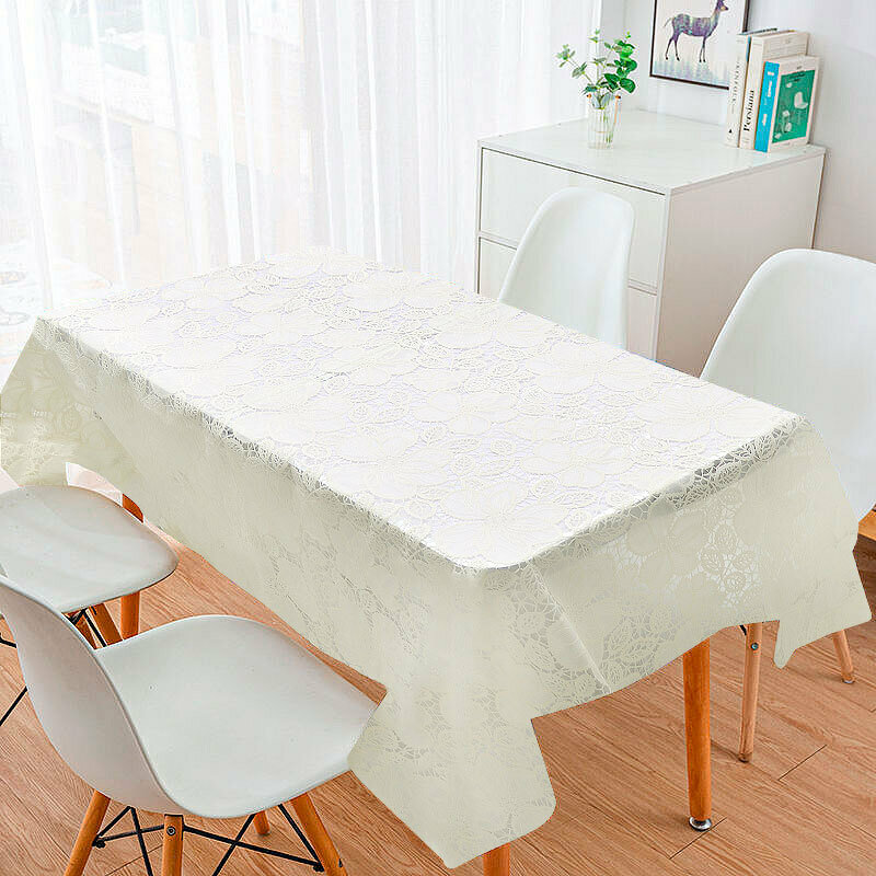 Клеенка столовая 137см*20м, ПВХ, цвет белый, практичная и долговечная