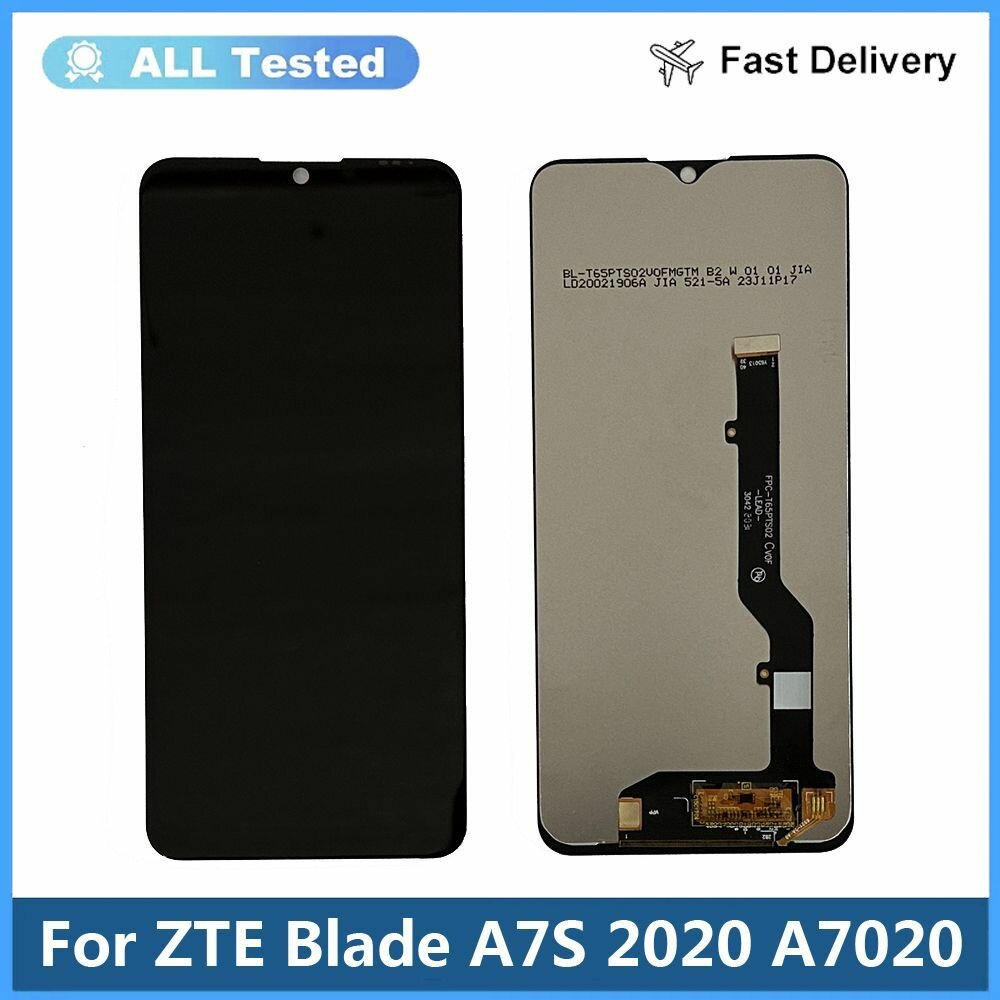 Дисплей для ZTE A7 2020, дисплей в сборе с сенсорным экраном, черный , содержать инструментов