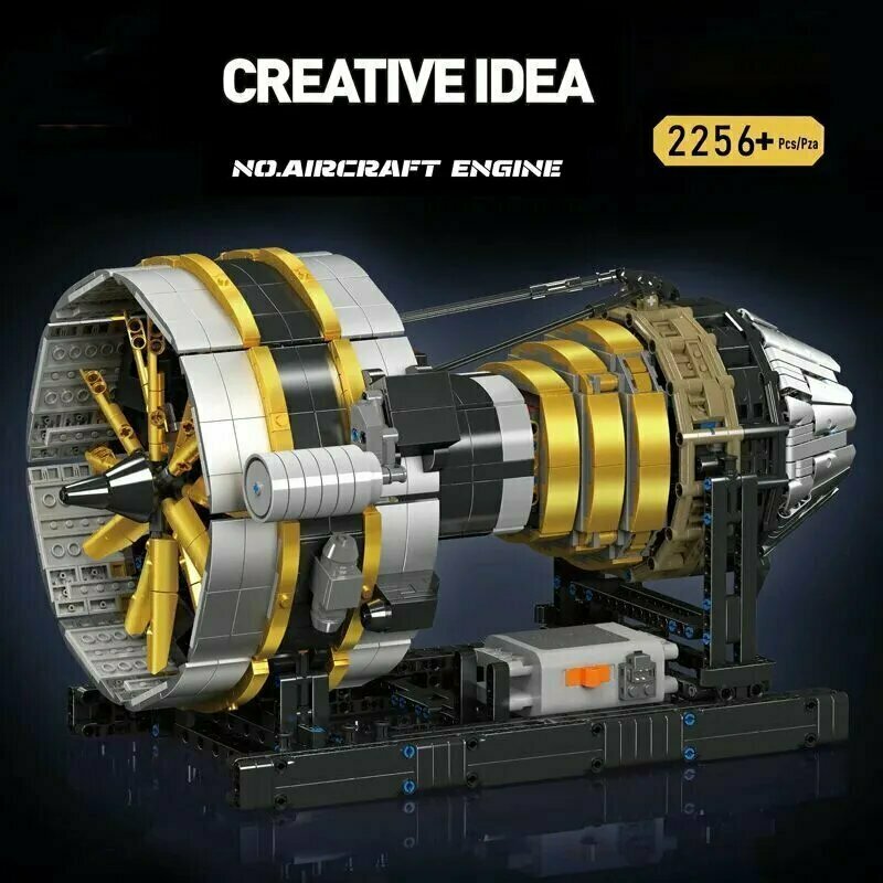 Конструктор MOULD KING 10141, Авиационные двигатели, моторный привод, 2256 деталей, Игрушки для детей и взрослых