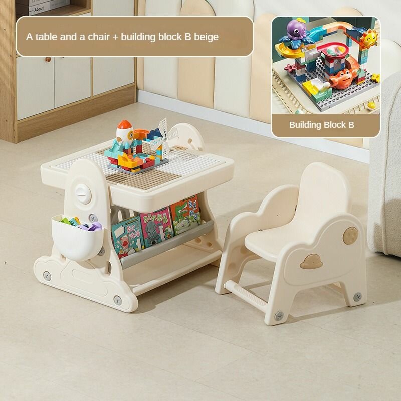 Многофункциональный строительный стол в комплекте со столом и табуреткой