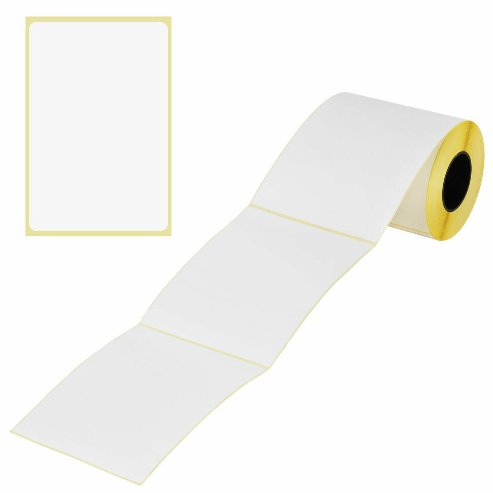 Термоэтикетки ЭКО, 100х150 мм, 300 этикеток в ролике, 115621, 3 штук, 115621