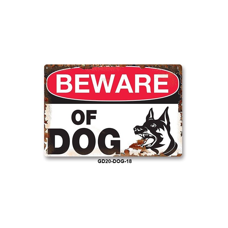 10 шт./лот предупреждающих наклеек «Осторожно, собака!», самоклеящаяся виниловая наклейка — деревенский стиль, яркое изображение собаки, идеально подходит для дома, ворот или двора
