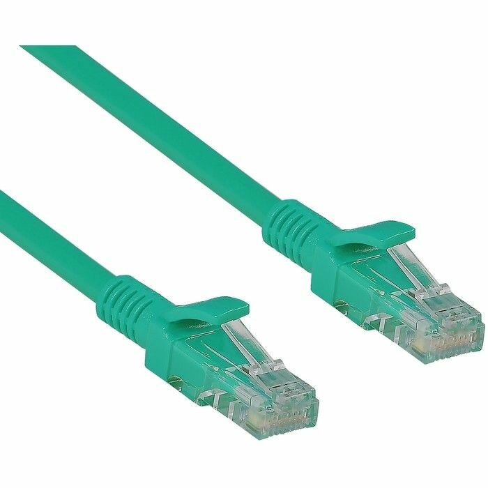 EXEGATE Коммутационный шнур EX258675RUS Патч - корд UTP - RJ45 - RJ45 - 5e - 2M - GN, UTP, cat.5e, 2м, зеленый