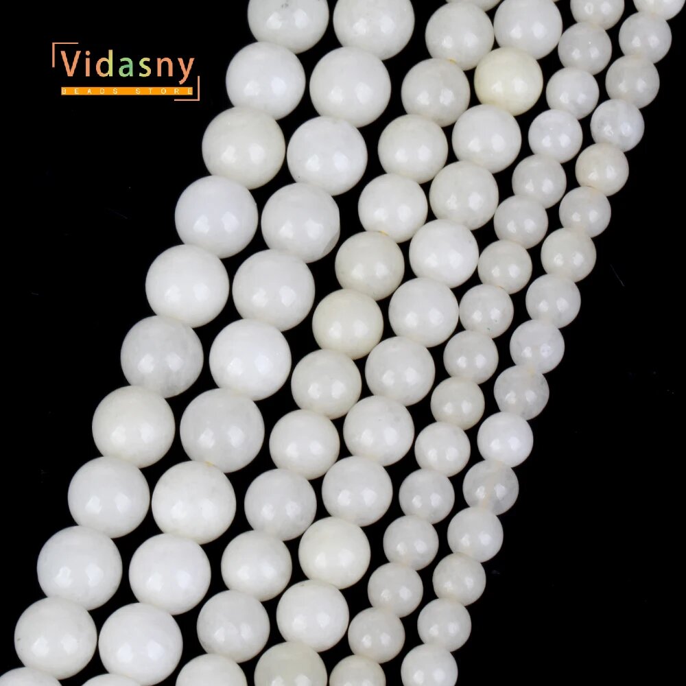 Бусины Vidasny из белого топаза 6/8/10 мм, 15 дюймов 6mm Approx 58pcs