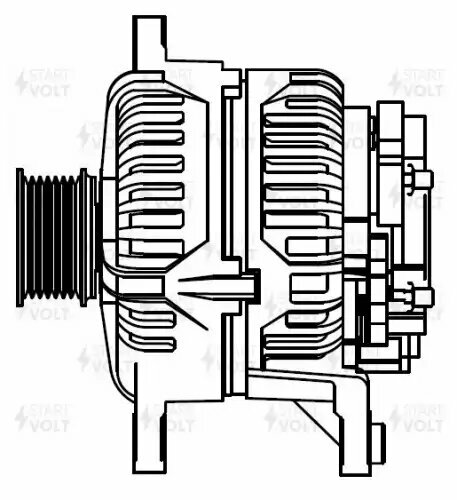 Генератор 12V 110A со шкивом Iveco Daily II 99>, Fiat Ducato 2.3 TD 02>