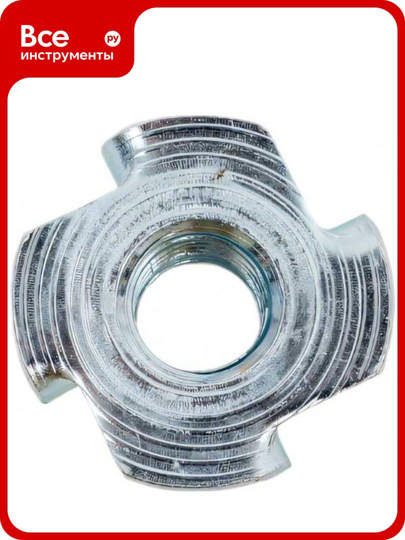 Мебельная (усовая) гайка STEELREX DIN 1624, цинк, М8x10x22 мм. 8x10