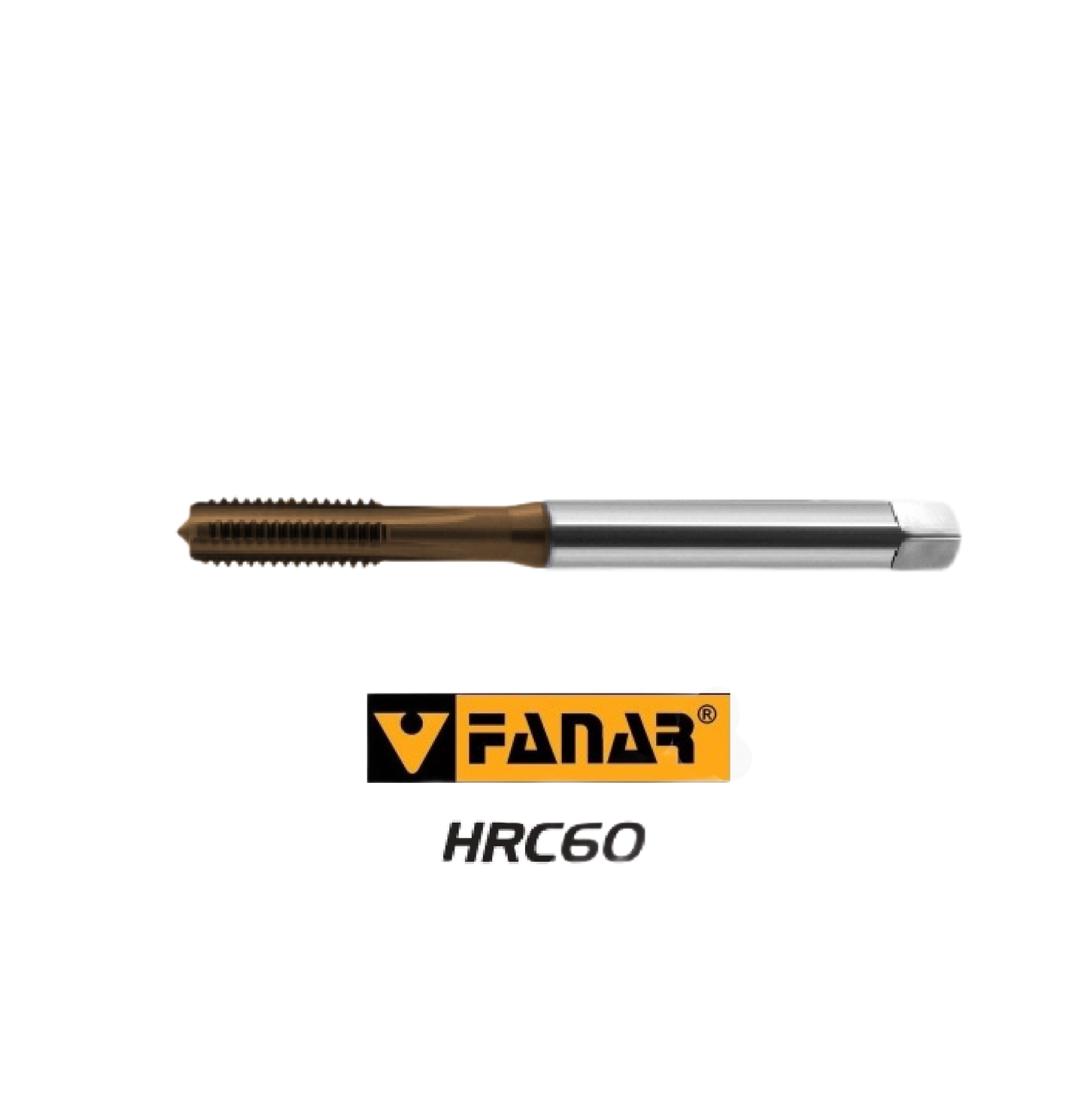 Метчик машинный твердосплавный DIN 371-C M6 6HX VHM HRC60 TIN+TiCN FANAR