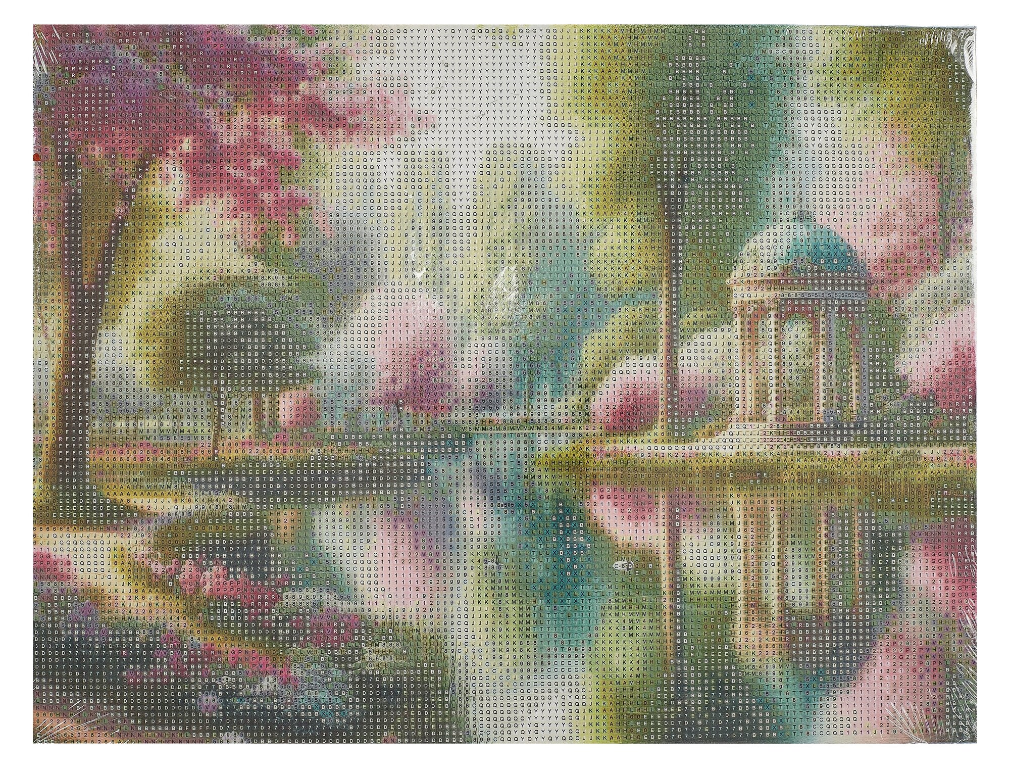 Алмазная мозаика. Классическая, подрамником, с полным заполнением."Сад бесконечной любви" 30х40, 30 цветов