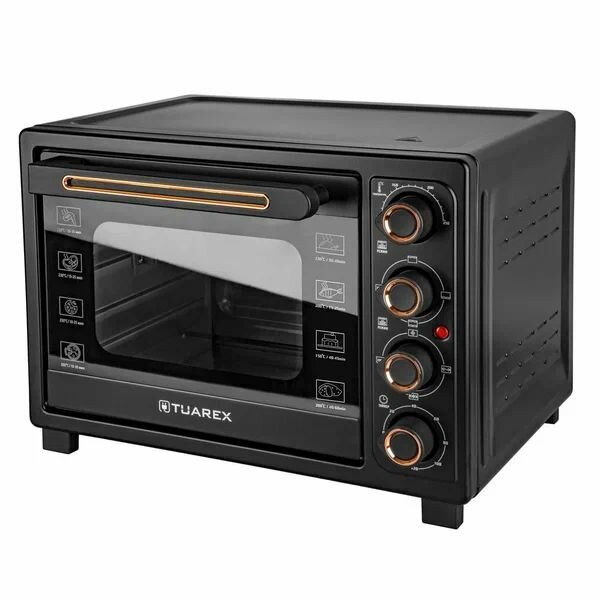 Мини-печь Tuarex TK-5030, электрическая, чёрный, 3 режима, 250°С, 30 л, конвекция — фото 1
