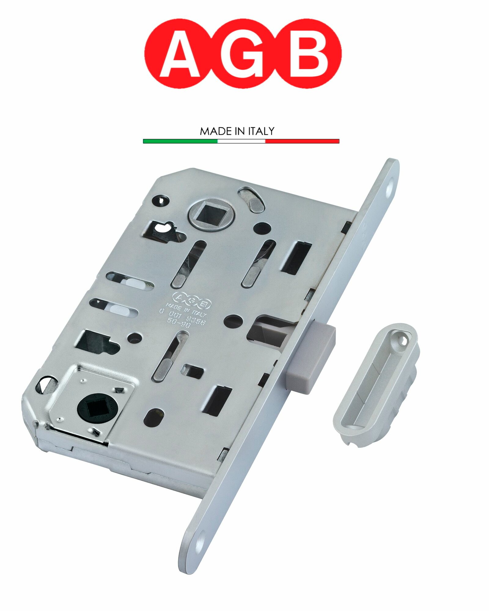 B06102.50.34.640 Замок межкомнатный (KIT) WC AGB MEDIANA POLARIS 2XT (мат. хром) + ответная планка