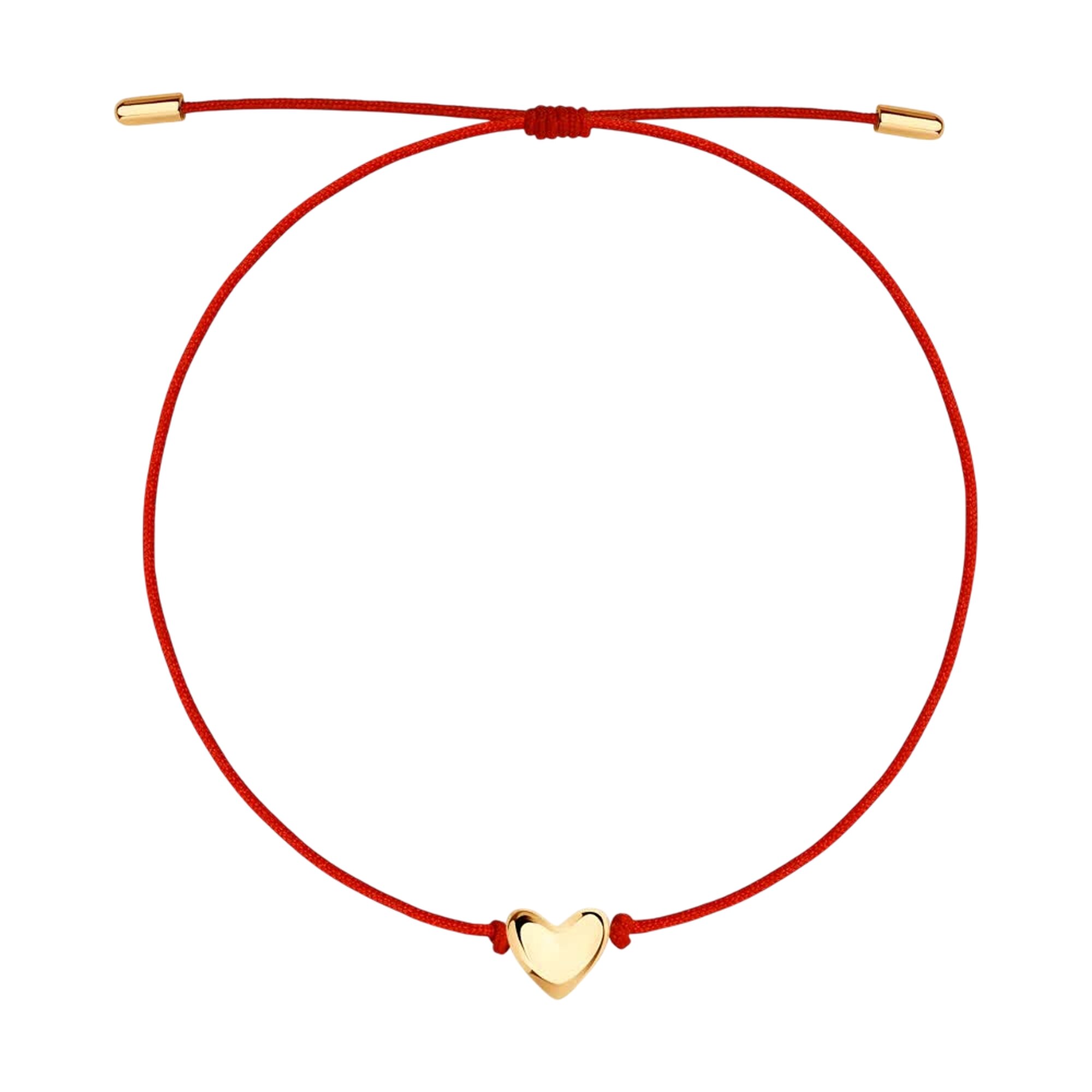 Браслет-нить, красное золото, 585 проба