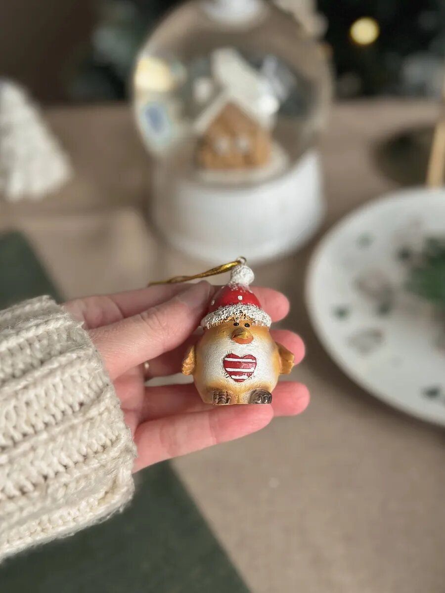 Елочная игрушка Воробей