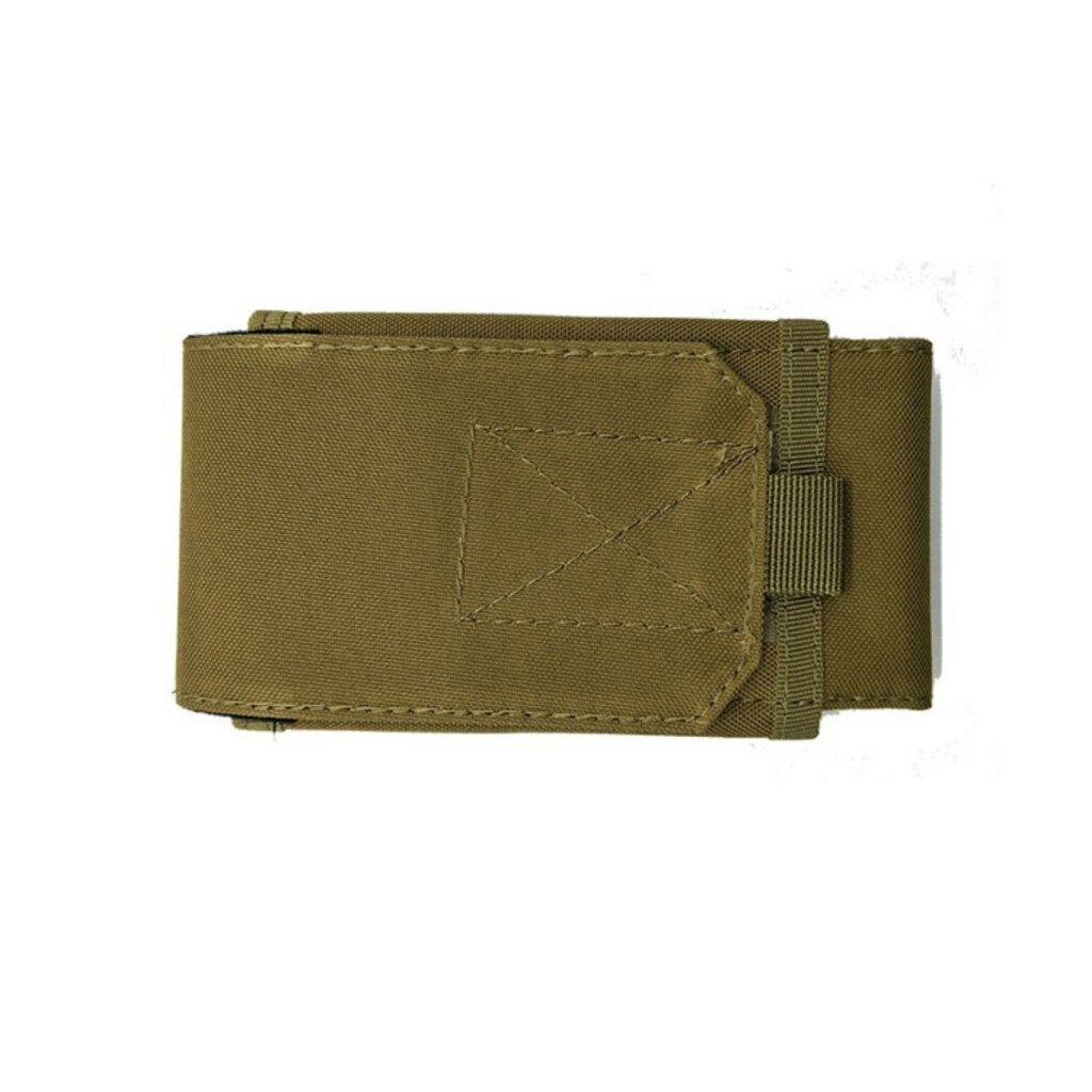 Подходит для тактической невидимой наружной нейлоновой водонепроницаемой сумки-раскладушки для мобильного телефона, поясной сумки, подвесной сумки в пределах 7 дюймов-хаки