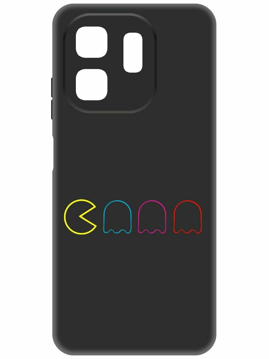 Чехол-накладка Krutoff Soft Case Пакман для INFINIX Hot 50i черный