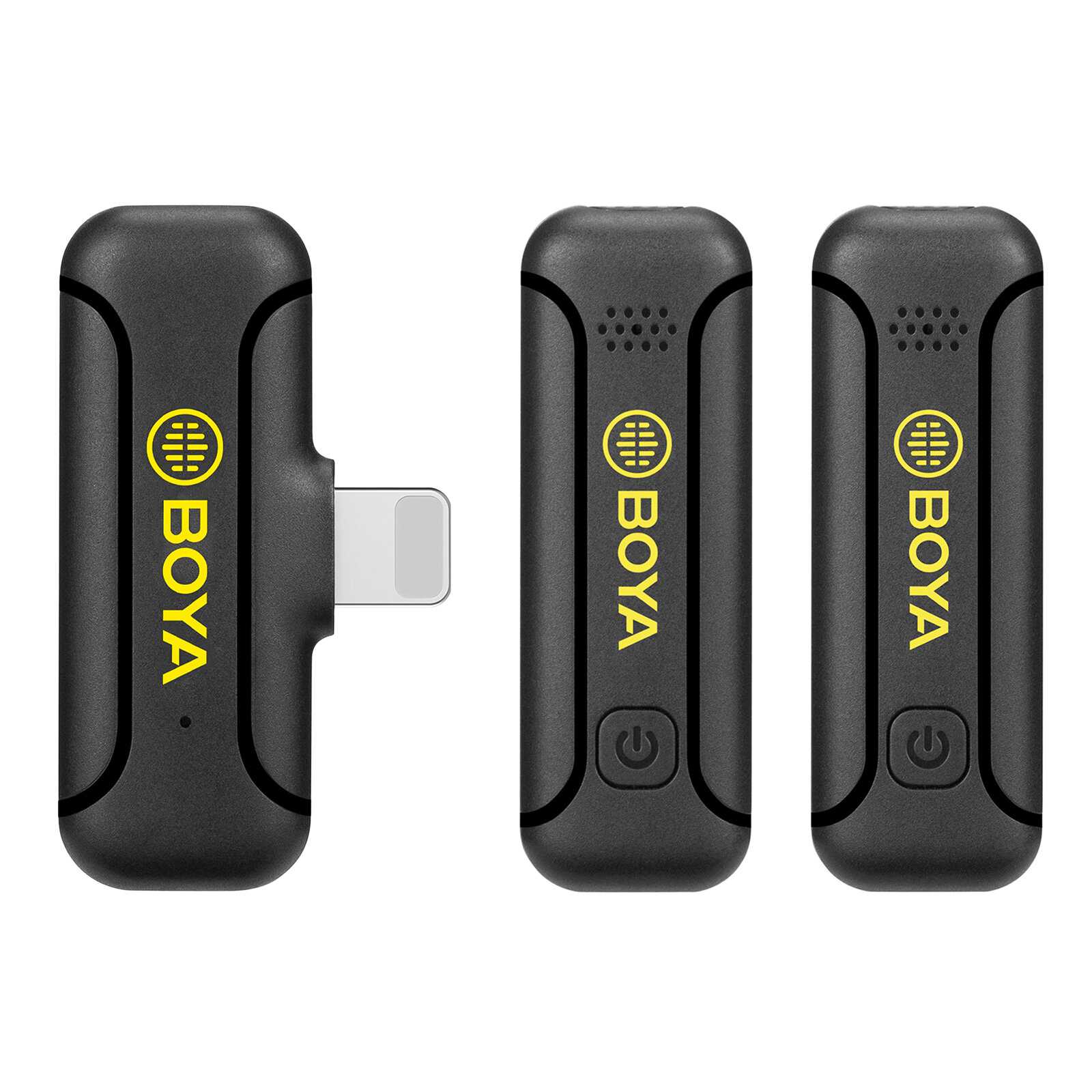 BOYA BY-WM3T2-D2 Микрофонная система 2.4G беспроводная One-Trigger-Two Mini, микрофон наклеенный на воротник, дальность передачи 50м, встроенный аккумулятор, для iPhone 13/12/11/10, iPad, влог, прямой эфир