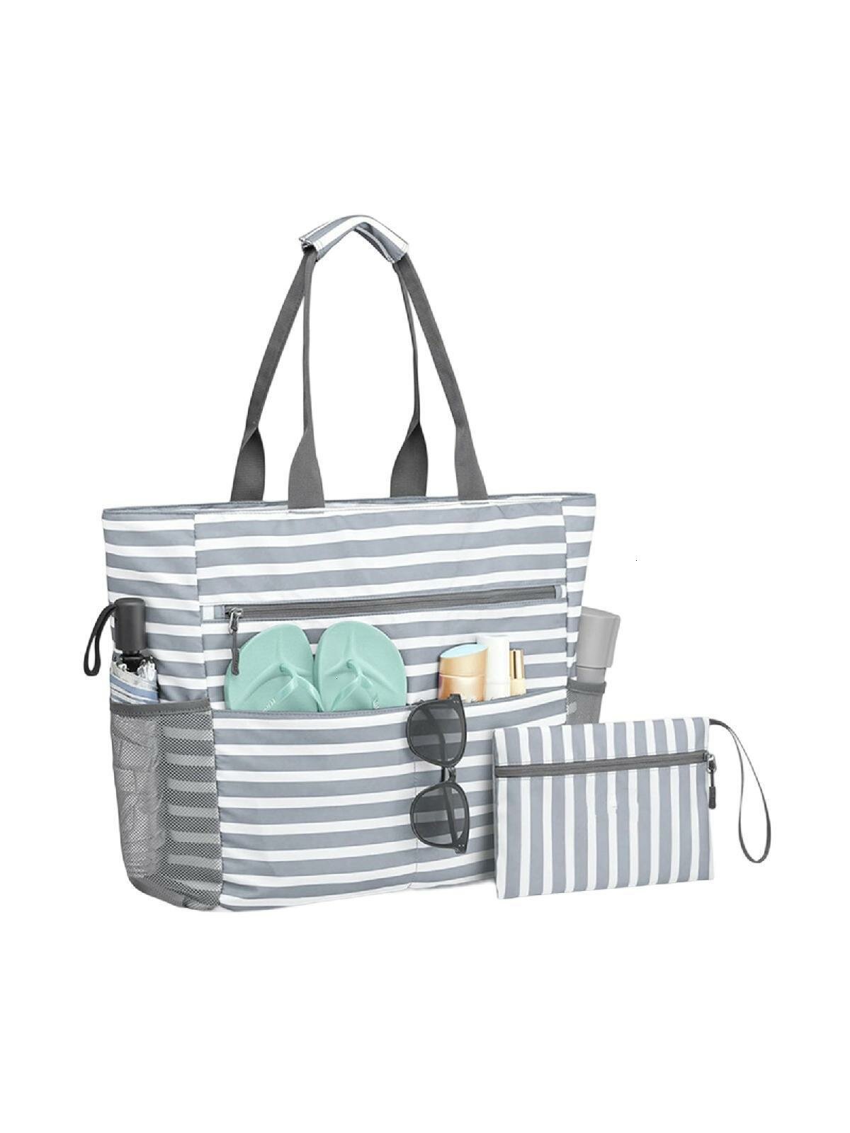 Вместительная водонепроницаемая складная пляжная сумка, устойчивая к песку, компактного дизайна Для семейных встреч и поездок в отпуск