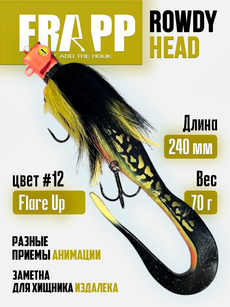 Бактейл Мышь FRAPP Rowdy Head painted #12 Flare Up