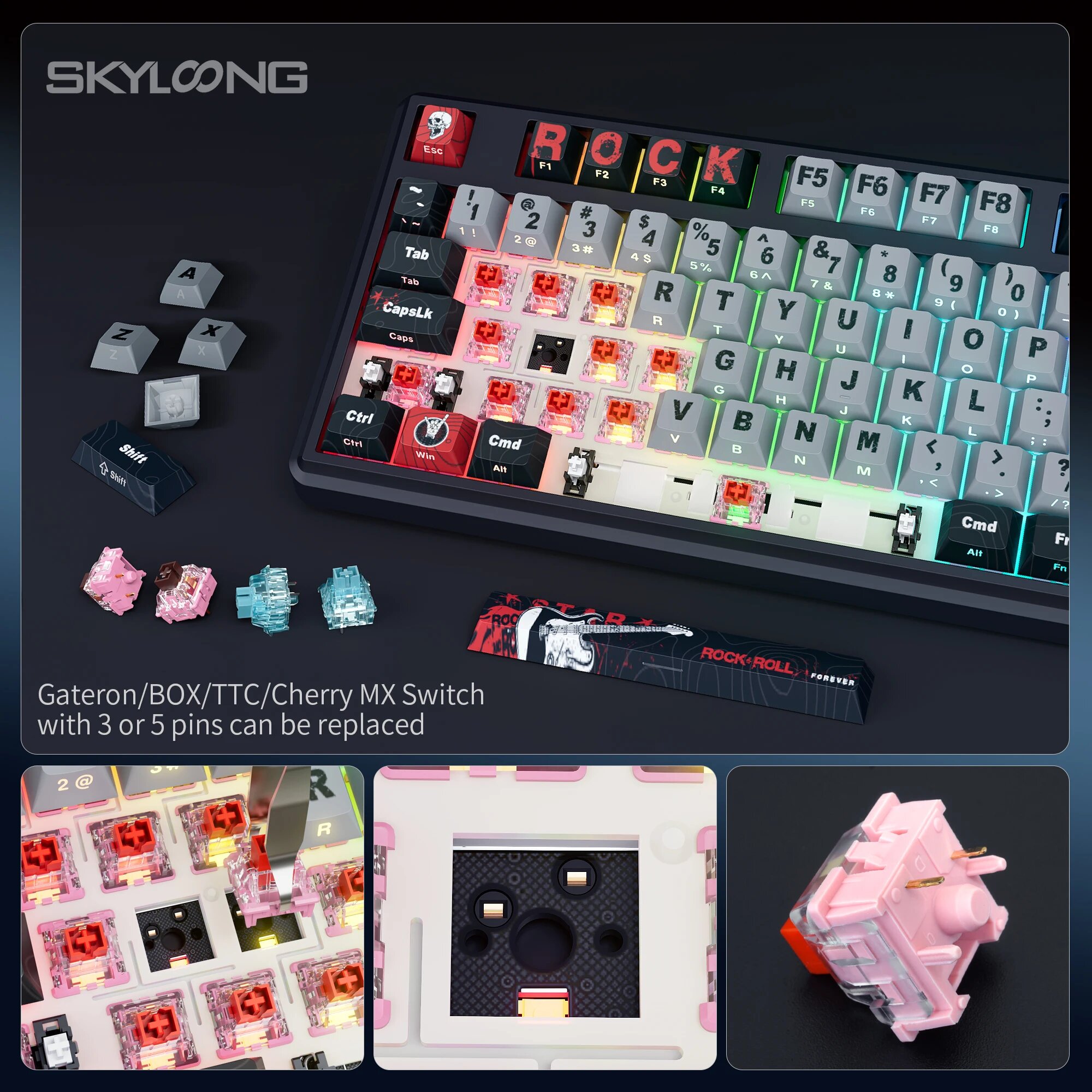 SKYLOONG Quantum mecha-N0.2 Ruby, Silent CuCl2, Cherry — фото 1