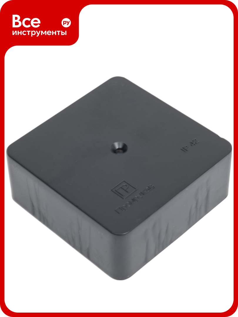 Универсальная коробка Промрукав для кабель-канала 40-0450 безгалогенная (HF) черная 75x75x30 40-0450-9005