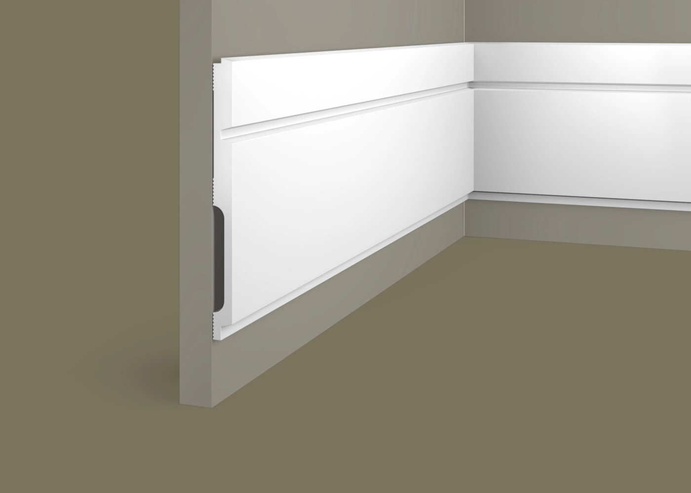 Стеновая панель Cosca Decor "RP020", экополимер, влагостойкая, матовая, 2800x156x12мм, белая