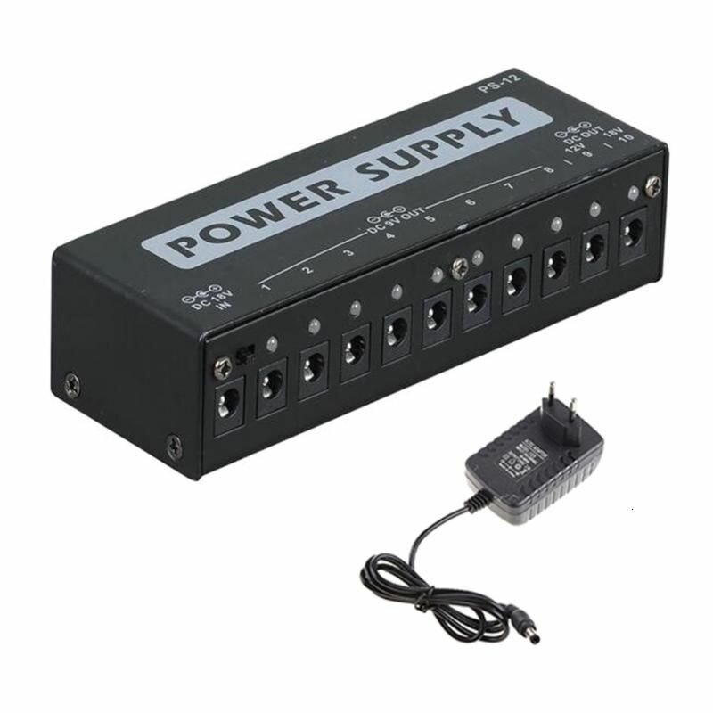 Блок питания для гитарных педалей эффектов, 10 каналов, EU