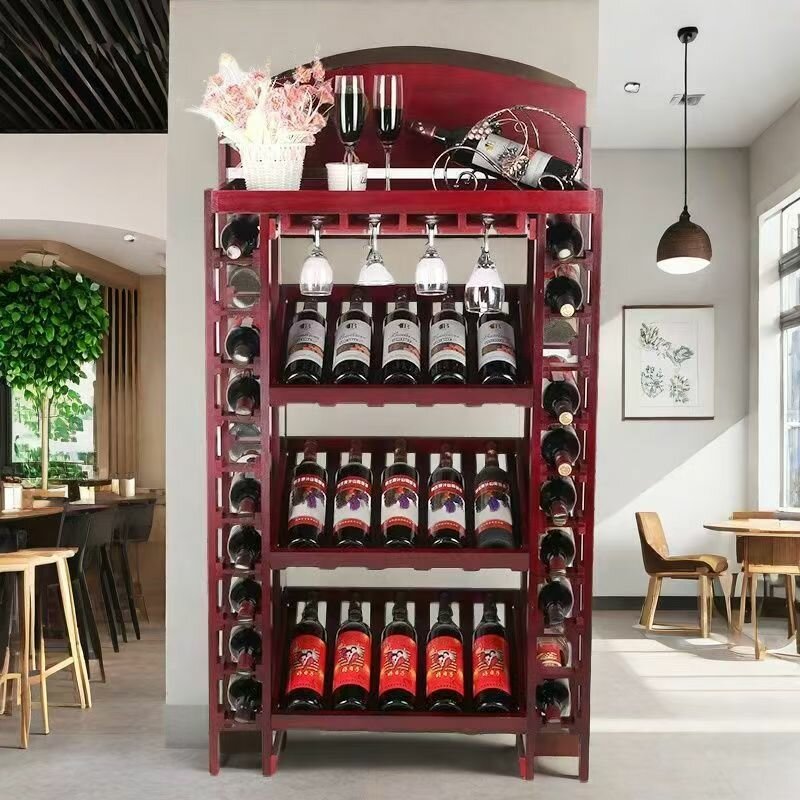 Винный стеллаж на 30 бутылок цвет венге, массив дерева