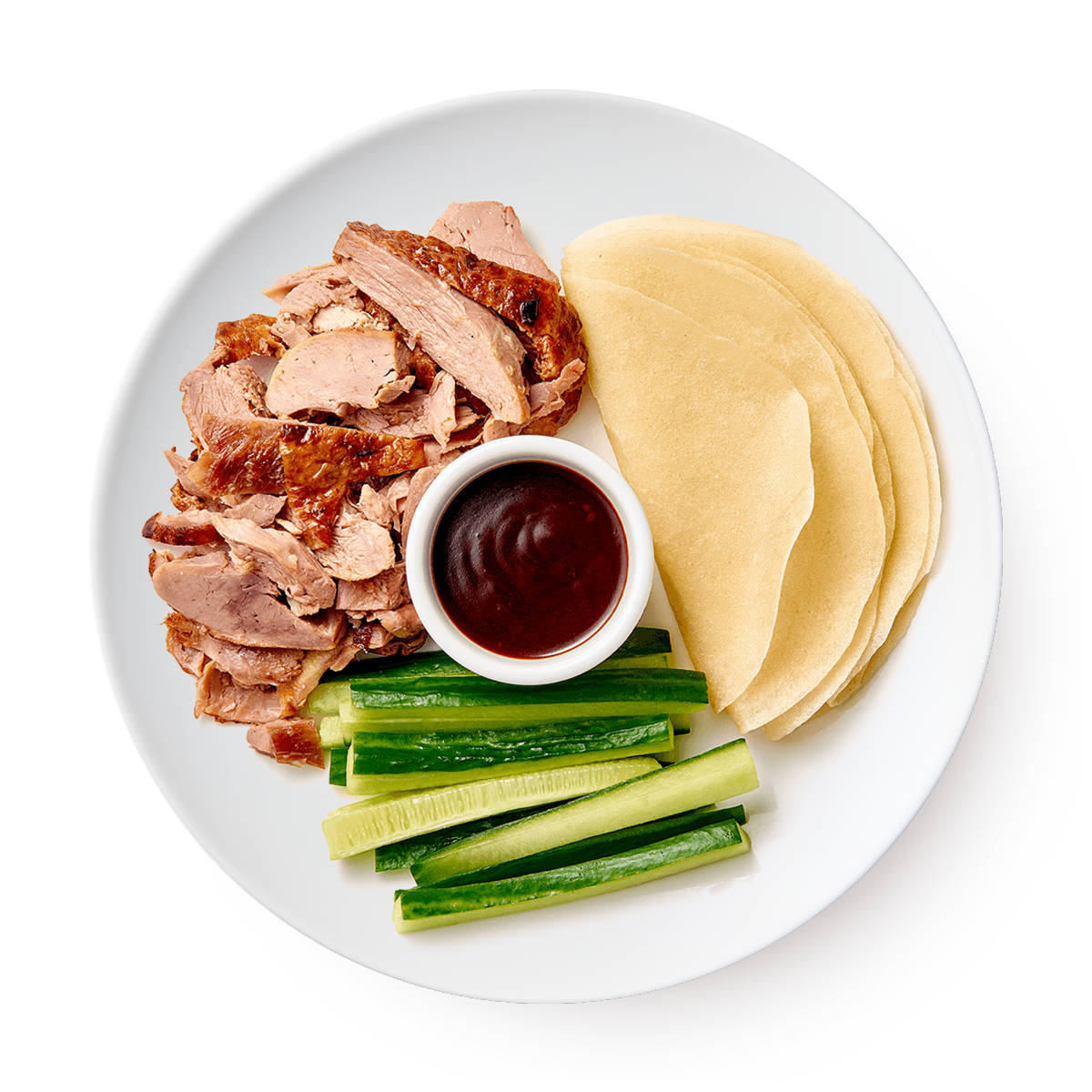 Утка по-пекински с блинчиками, овощами и соусом Хойсин Duckit