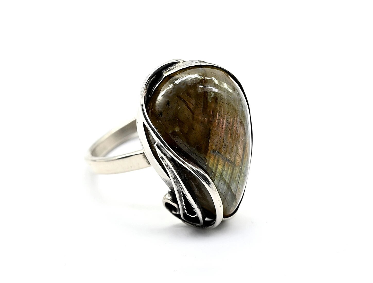 Кольцо, лабрадорит