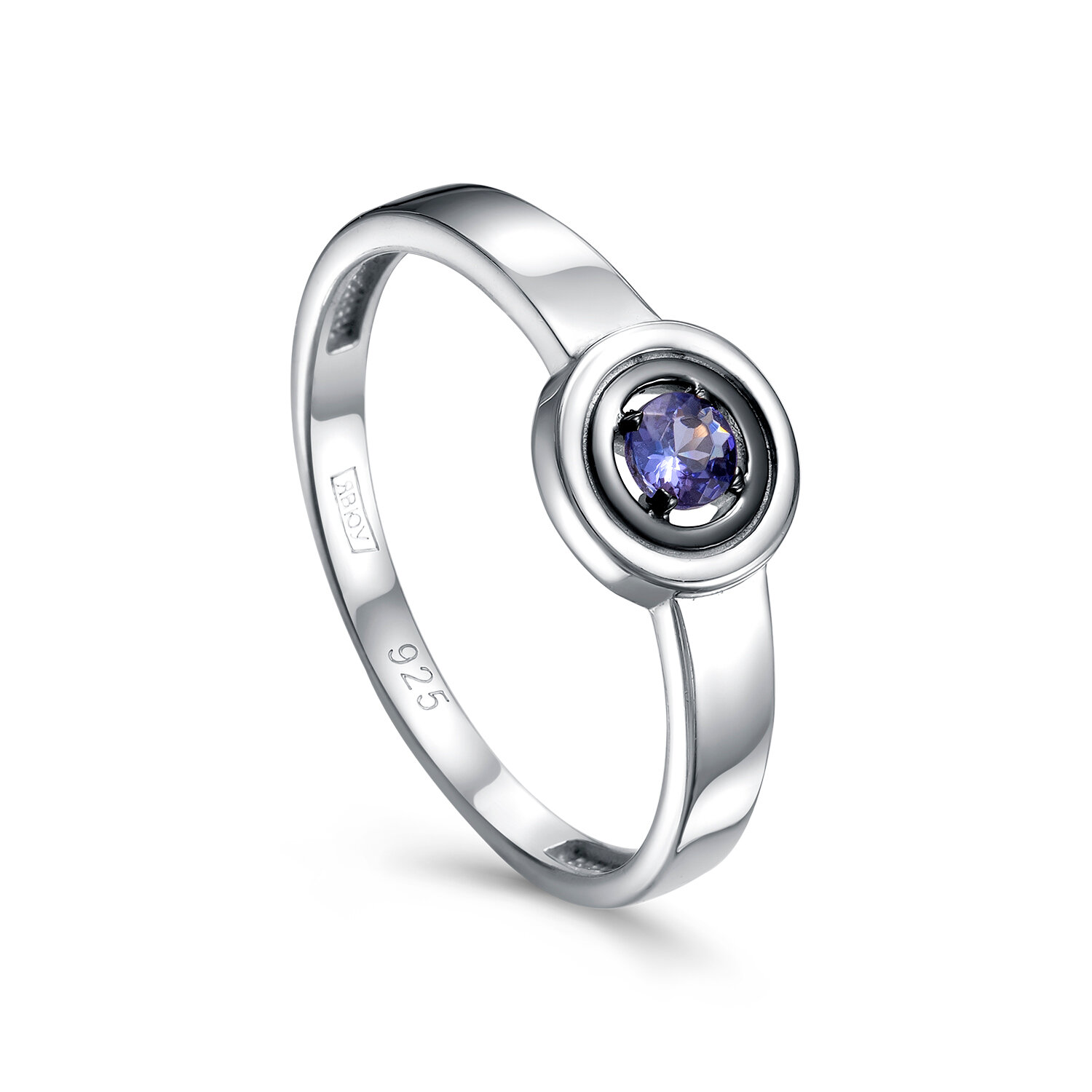 Кольцо, серебро, 925 проба, танзанит
