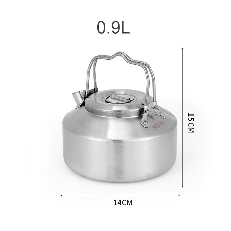 Походный чайник из нержавеющей стали + компактная газовая горелка