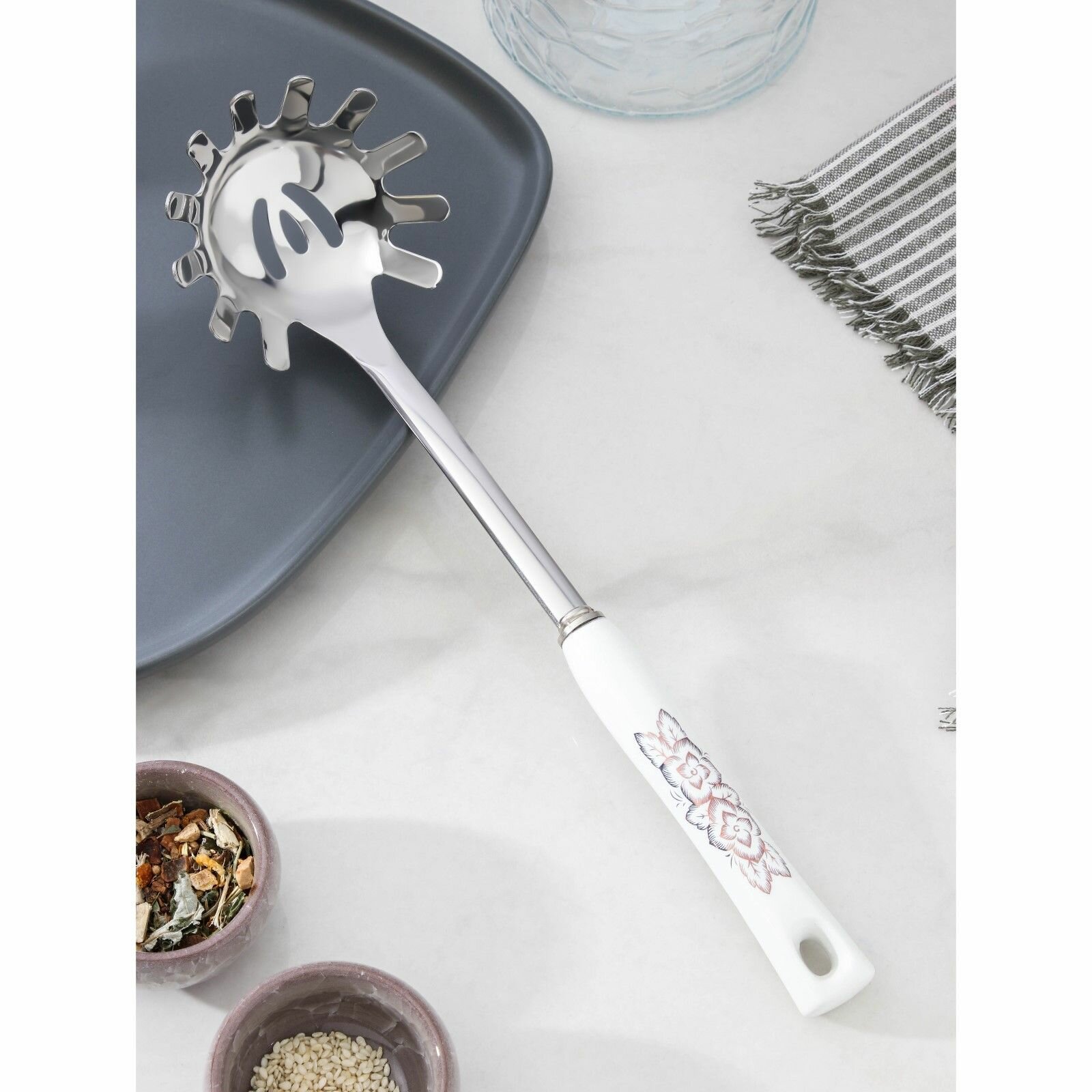 Ложка для спагетти из нержавеющей стали, h-30 см, 1 шт.