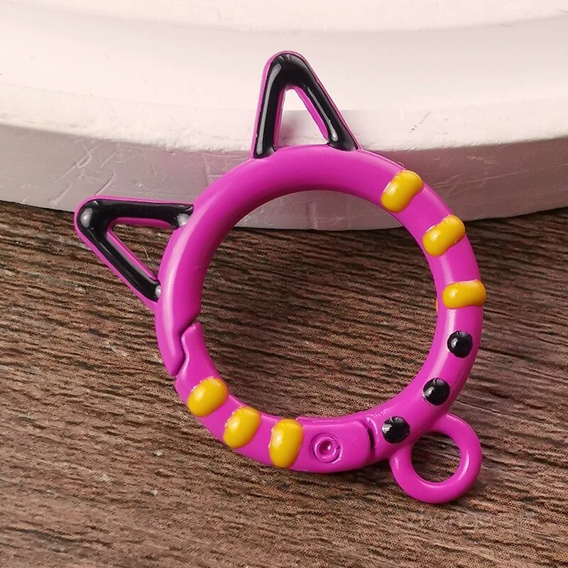 Котик-круглый замок для телефона, ультратонкий дизайн, универсальный аксессуар для смартфонов в малиновом цвете