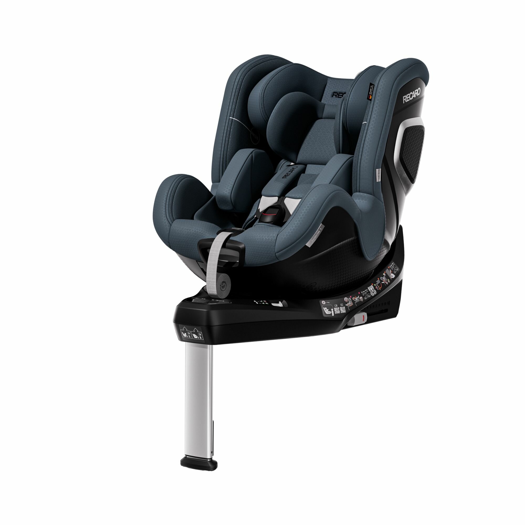 Автокресло Recaro Toron 1 Gallant Grey, с рождения до 4 лет, с базой, поворотный механизм