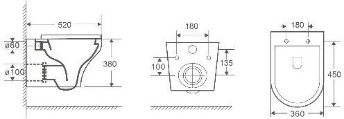 Унитаз подвесной WeltWasser WW Odenbach 004GL-WT
