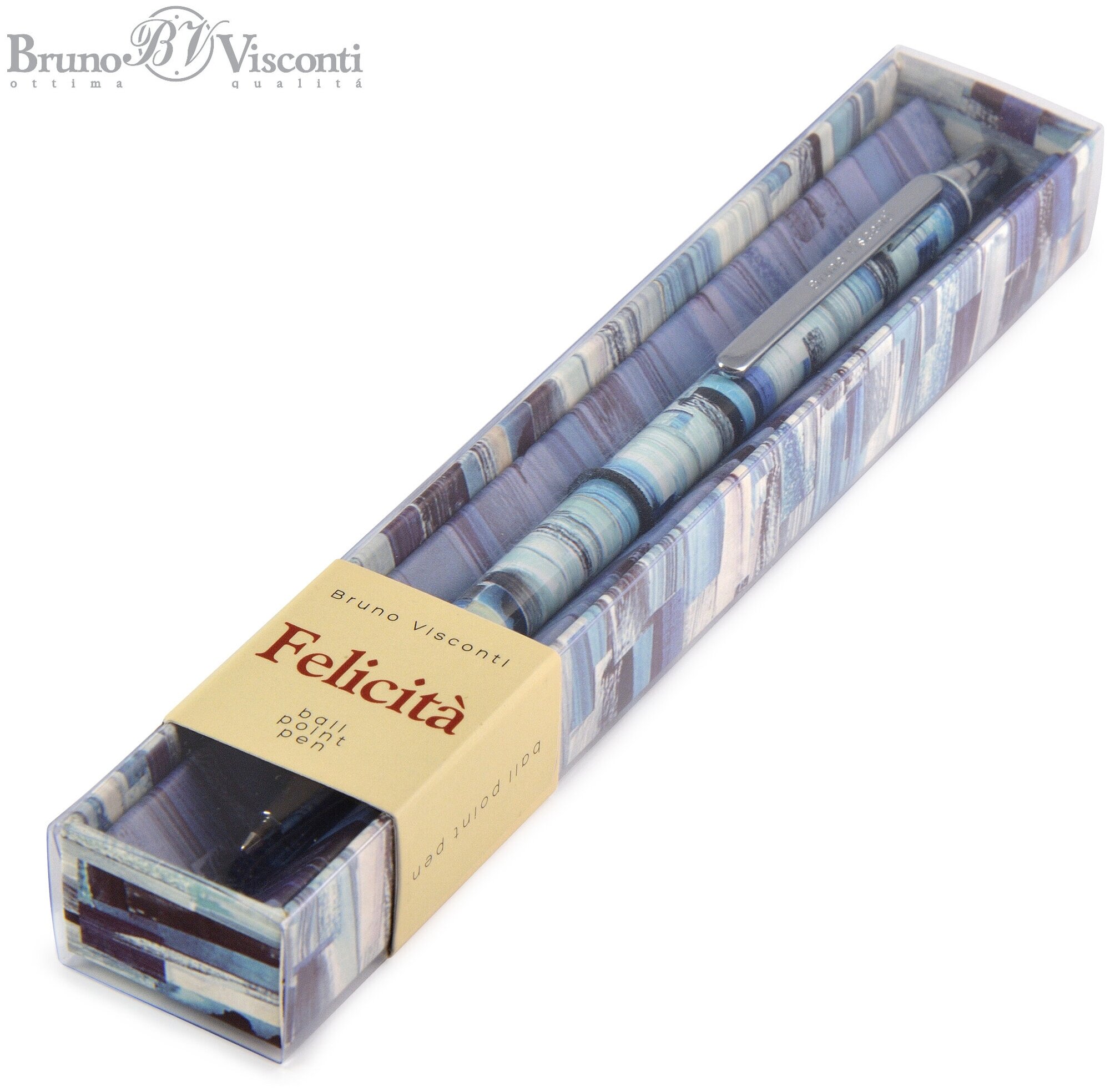 Ручка "Felicita. Синяя фантазия" шариковая металлическая, 0,7 ММ, синяя